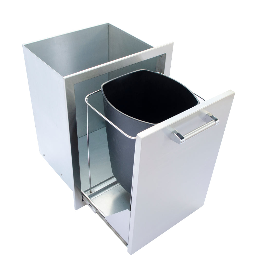 KoKoMo Outdoor Kitchen Stainless Steel Trash/Propane Pull-Out